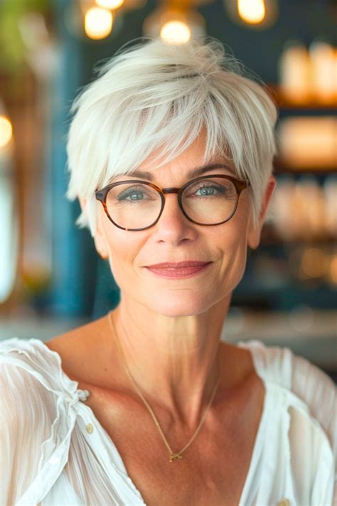 Short Hairstyles For Women Over With Glasses Low Maintenance
