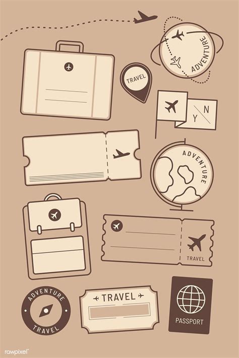Travel Stickers And Badge Set Vector Premium Image By Rawpixel