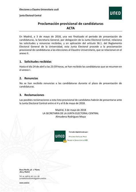 PDF acta proclamación provisional candidaturas DOKUMEN TIPS