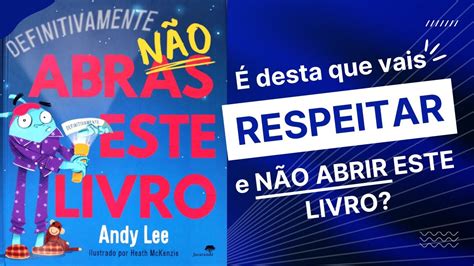 Definitivamente não abras este livro Andy Lee YouTube