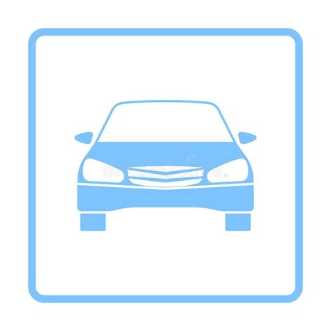 Vista Delantera Del Icono Del Coche Del Sed n Ilustración del Vector
