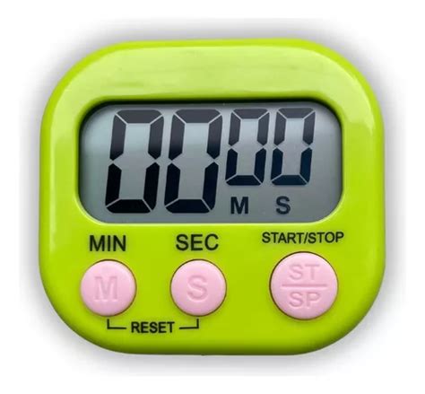 Cron Metro Timer Digital Temporizador Cozinha Academia Im Cor Verde