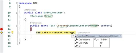 communication between 2 microservices via rabbitmq using masstransit with core explore