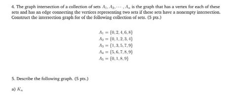 solved 4 the graph intersection of a collection of sets a1