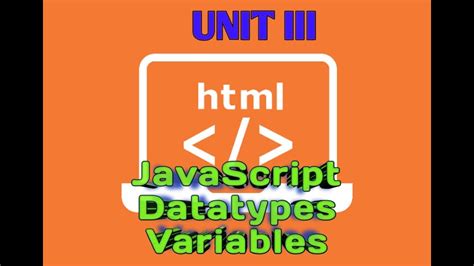 javascript datatypes variables youtube