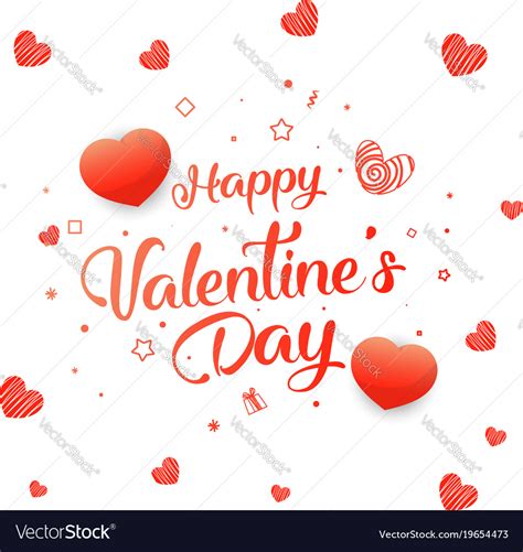 Happy Valentines Day Typography Poster Royalty Free Vector