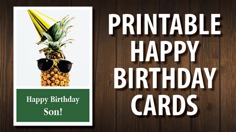 Free Printable Son Birthday Cards