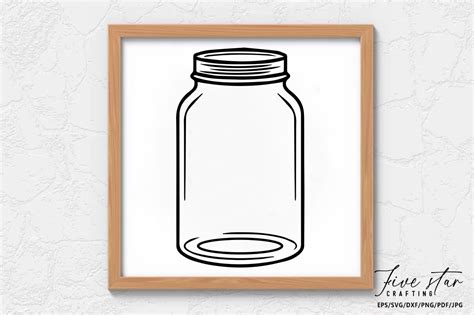 Mason Jar SVG Clip Art Graphic By Five Star Crafting Creative Fabrica