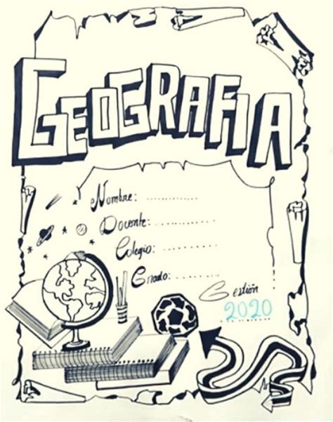 Portadas de geografía fáciles para imprimir secundaria