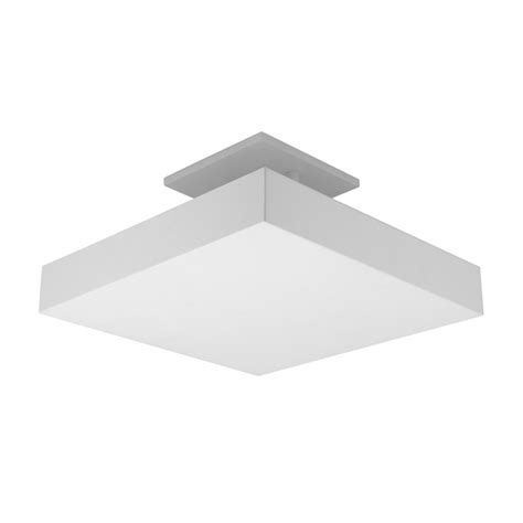 Plafon De Luz Indireta Sobrepor 35x35cm Para 4 Lâmpadas E27 Branco