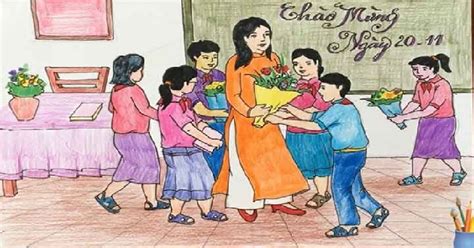 Hướng dẫn Cách vẽ tranh 20 11 đơn giản đẹp nhất Cho người mới bắt đầu