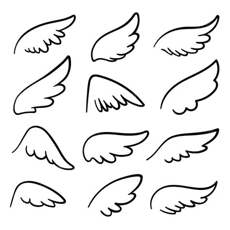 Cartoon Angel Wings Wing Sketch Cartoon Drawing Angel Drawing Wing