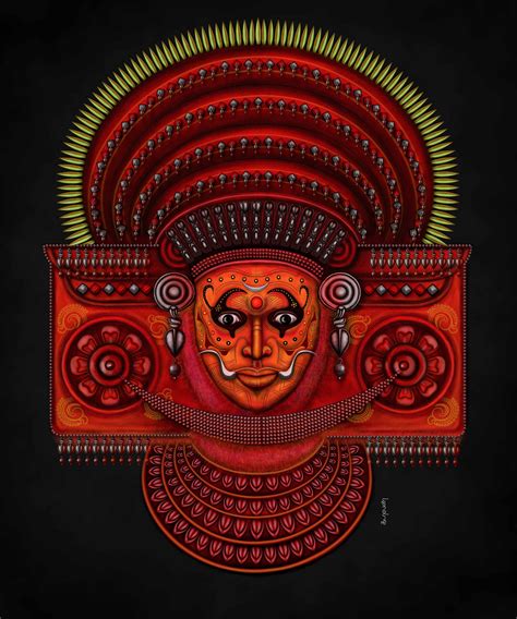 Theyyam Digital Painting African Art Paintings Modern Art