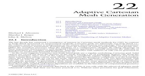 pdf chapter 22 adaptive cartesian mesh generationebrary free fr mesh generation handbook of