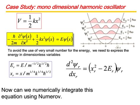 numeric solutions of the schrödinger equation