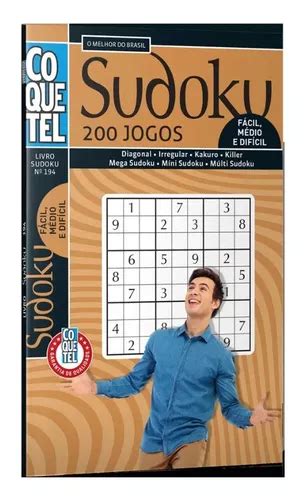 Coquetel Sudoku Fácil médio difícil Livro 194 Equipe Coquetel