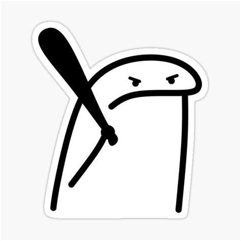 Angry Flork Holding A Stick Meme Stickers Sticker For Sale By