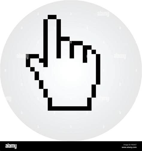Classic Pixel Mouse Hand Cursor Icon Stock Vector Image Art Alamy