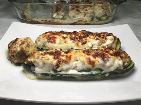 Deliciosos Calabacines Rellenos De Carne Al Horno Con Una Irresistible