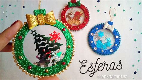 Diyoriginales Esferas De Navidad Shaker Transparentes Y Rellenas
