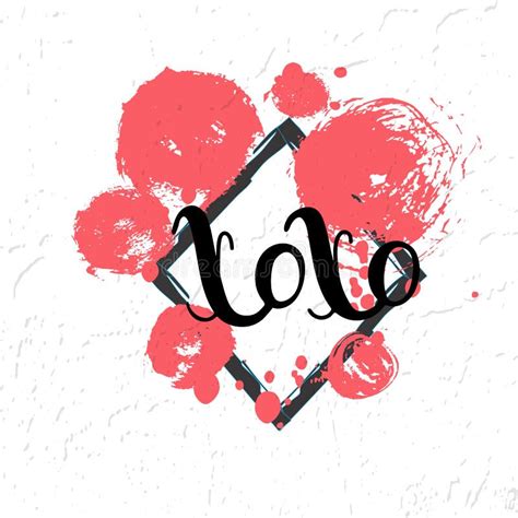 Xoxo Phrase Vector Lettering Modern Brush Calligraphy Romantic