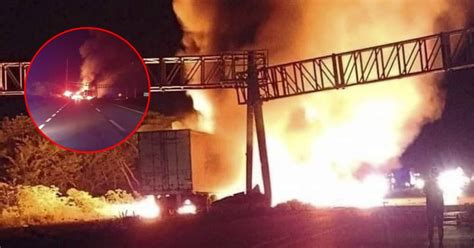 Trailero fallece calcinado tras chocar en carretera Mérida Cancún