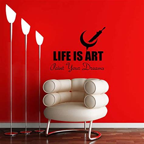 Buy Kcwalldecals Life Is Art Paint Your Dream Quote Wall Decal Online
