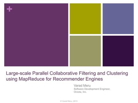 large scale parallel collaborative filtering and clustering using mapreduce for recommender