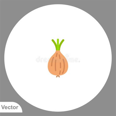 Símbolo De Símbolo De Icono Del Vector De La Cebolla Ilustración del