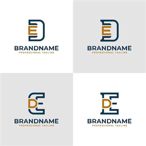Elegantes Letras De Y Ed Monograma Logotipo Adecuado Para Negocios Con