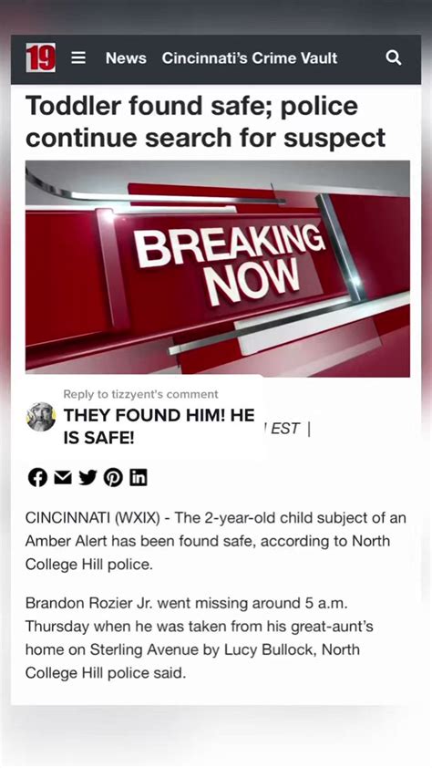 Tizzyent On Twitter Update Missing Year Old Has Been Found Safe