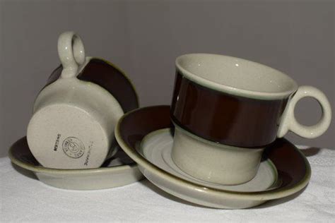 Hoganas Keramik Set Of 2 Swedish Vintage Ceramics Tea Coffee Cups
