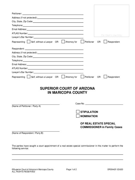 Fillable Online Superiorcourt Maricopa INSTRUCTIONS HOW TO FILL OUT