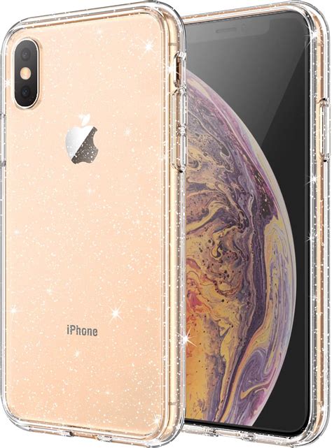 JETech Glitzer Hülle für iPhone XS X 5 8 Zoll Bling Glitter Stoßfeste