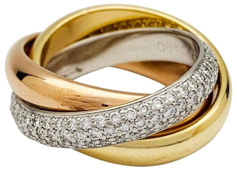 Love Anello Di Cartier Modello Trinity 3 Ori Diamants Oro Bianco