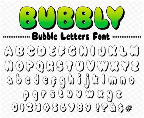 Bubbly Font TTF SVG Bubbly Letters Font Graffiti Bubble Letters Bubble
