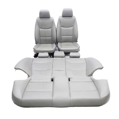 BMW E90 Fotele Fotel Kanapa Oparcie Szara Skóra 12732319976