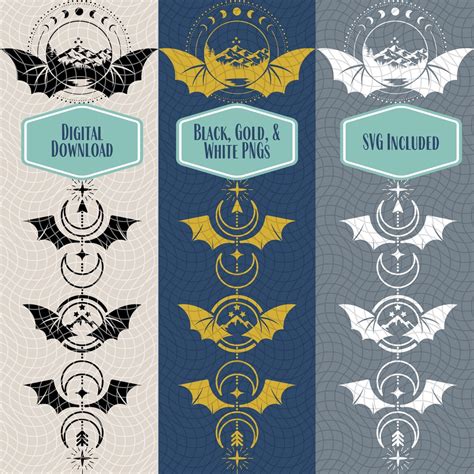 Acotar Png Svg Bundle Feyre Archeron Moon Phase Bargain Back Etsy Uk