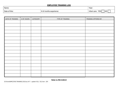 Employee Training Log Form Fill Out Printable Pdf Forms Online