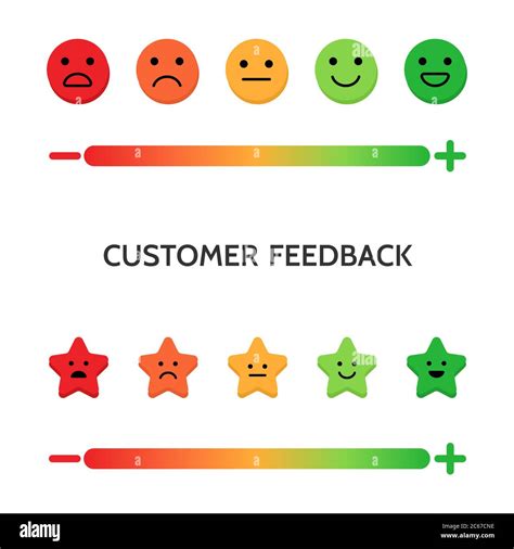 Feedback Concept Set Of Emoji Scales For Web And Mobile App Happy