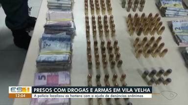 Gazeta Meio Dia Homens são presos armas e drogas em Vila Velha