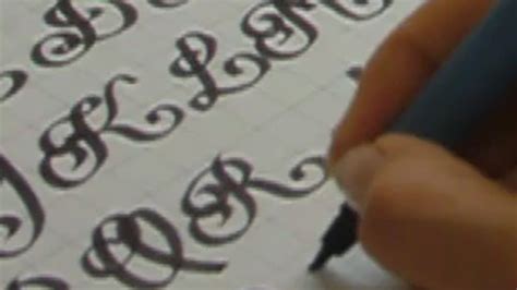 Abecedario En Letra Cursiva Gruesa