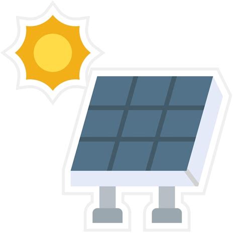 Icono de la energía solar Vector Premium