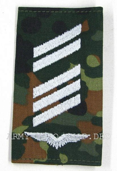 ARMY SHOP Rangabzeichen Bw Luftwaffe Tarn Silber Oberstabsgefreiter