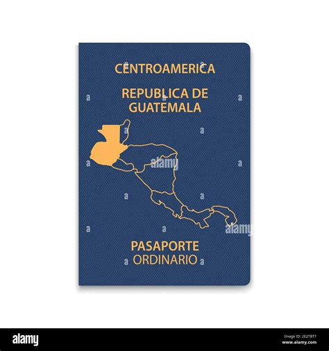 Pasaporte de Guatemala Plantilla de ID de ciudadano Ilustración