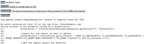 javascript string literal is not properly closed by a double quote while executing script