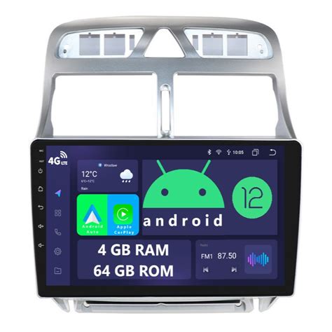 NAWIGACJA RADIO 2DIN ANDROID PEUGEOT 307 4 64 GB DSP CARPLAY LTE