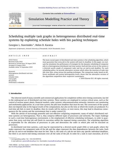 pdf scheduling multiple task graphs in heterogeneous distributed real time systems by