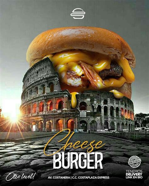Cheese Burger Social Media Design Graphics Food Graphic Design
