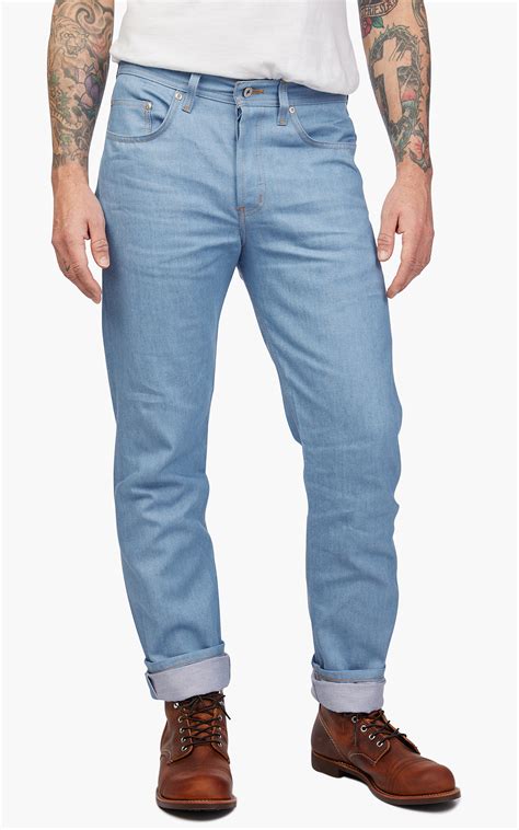 Naked Famous Denim Weird Guy Sakura Sky Selvedge Cultizm